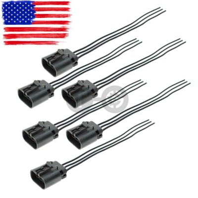 6PCS Ignition Coil Pack Wiring Connector Pigtail For Nissan 300zx z32 ...
