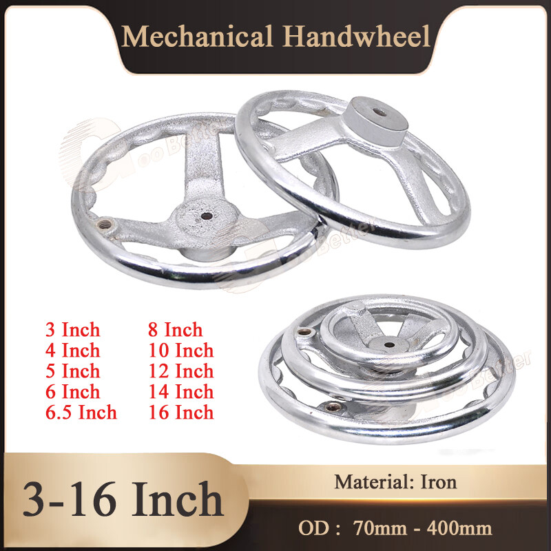 Round Cast Iron Mechanical Handwheel 3 Inch - 16 Inch Lathe Handwheel ...