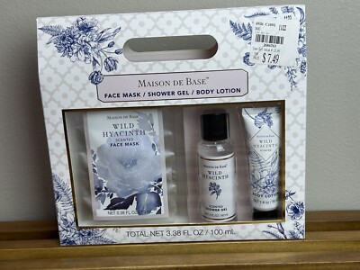 Maison De Base Wild Hyacinth Beauty Gift Set-Face Mask, Shower Gel ...