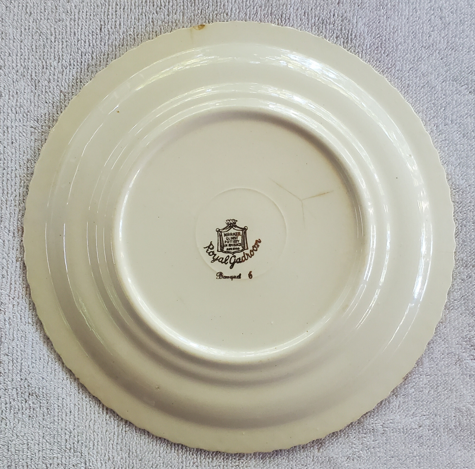 Harker Royal Gadroon U.S.A. Flower Bouquet 7 1/2 inch Salad Plate | eBay