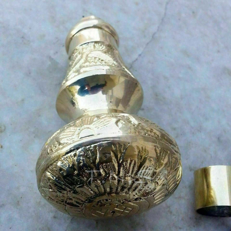 Designer Vintage Style Brass Knob Head Handle FOR Cane Walking Stick ...