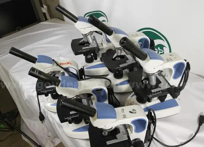 (1/3) ACCU-SCOPE EXM-150 Microscope, used in university setting, good ...