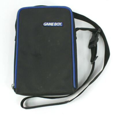 Nintendo Game Boy Travel Bag Carrying Case Black Inserts Zipper Blue | eBay