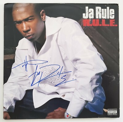 Ja Rule Signed R.U.L.E. Vinyl Record Album LP NY Hip Hop Rap Rare ...