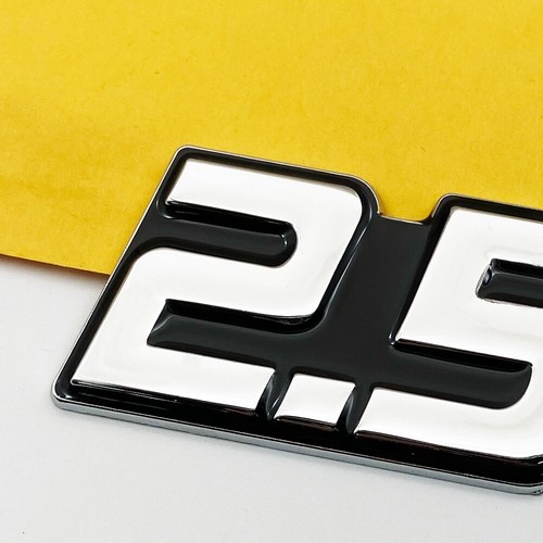 2x Chrome Black Metal 2.5L Car Emblem 3D Logo V6 V8 Engine Badge Racing ...