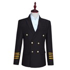 Men Airline Captain Suit Pilot Blazer Aviator Costume Uniform Suit ...