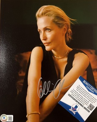 Gillian Anderson signed photo BAS COA Autograph The X-Files Agent Dana ...