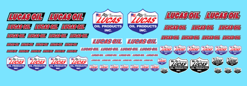 Decalcomanie Decals LUCAS OIL 1/43 1/32 1/24 Car Water slide gasoline ...