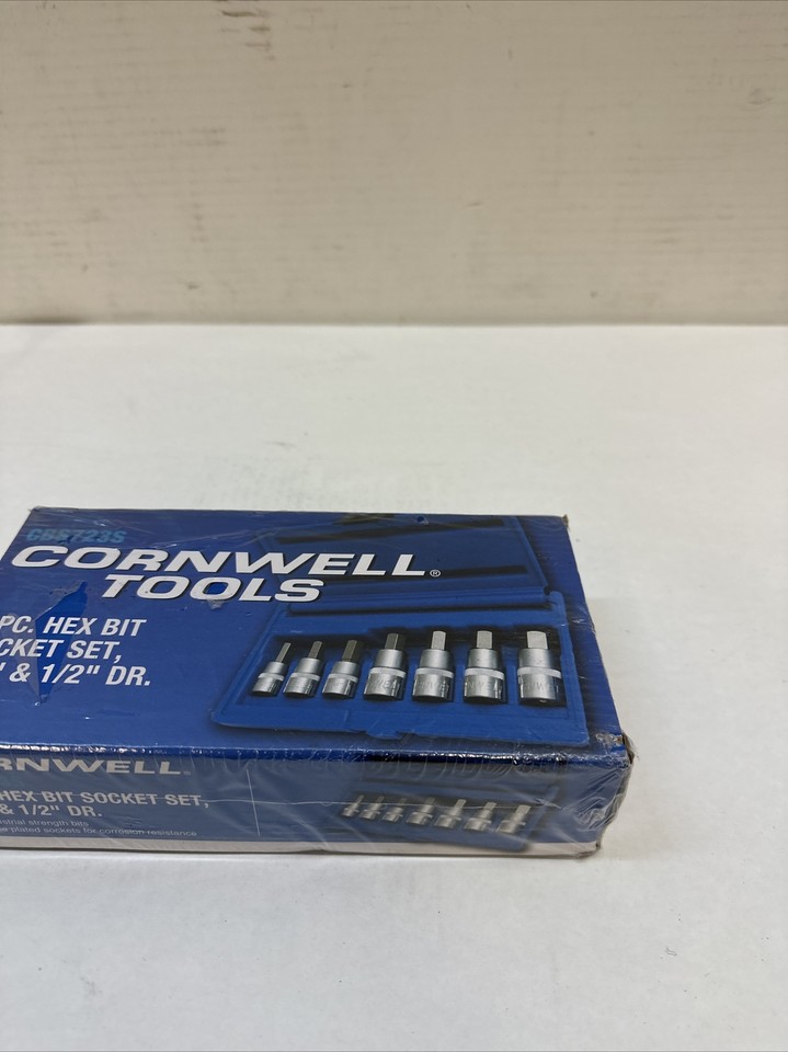 Cornwell Tools SAE Hex Bit Socket Set 3/8” & 1/2” Drive 7pc CBS723S NEW ...