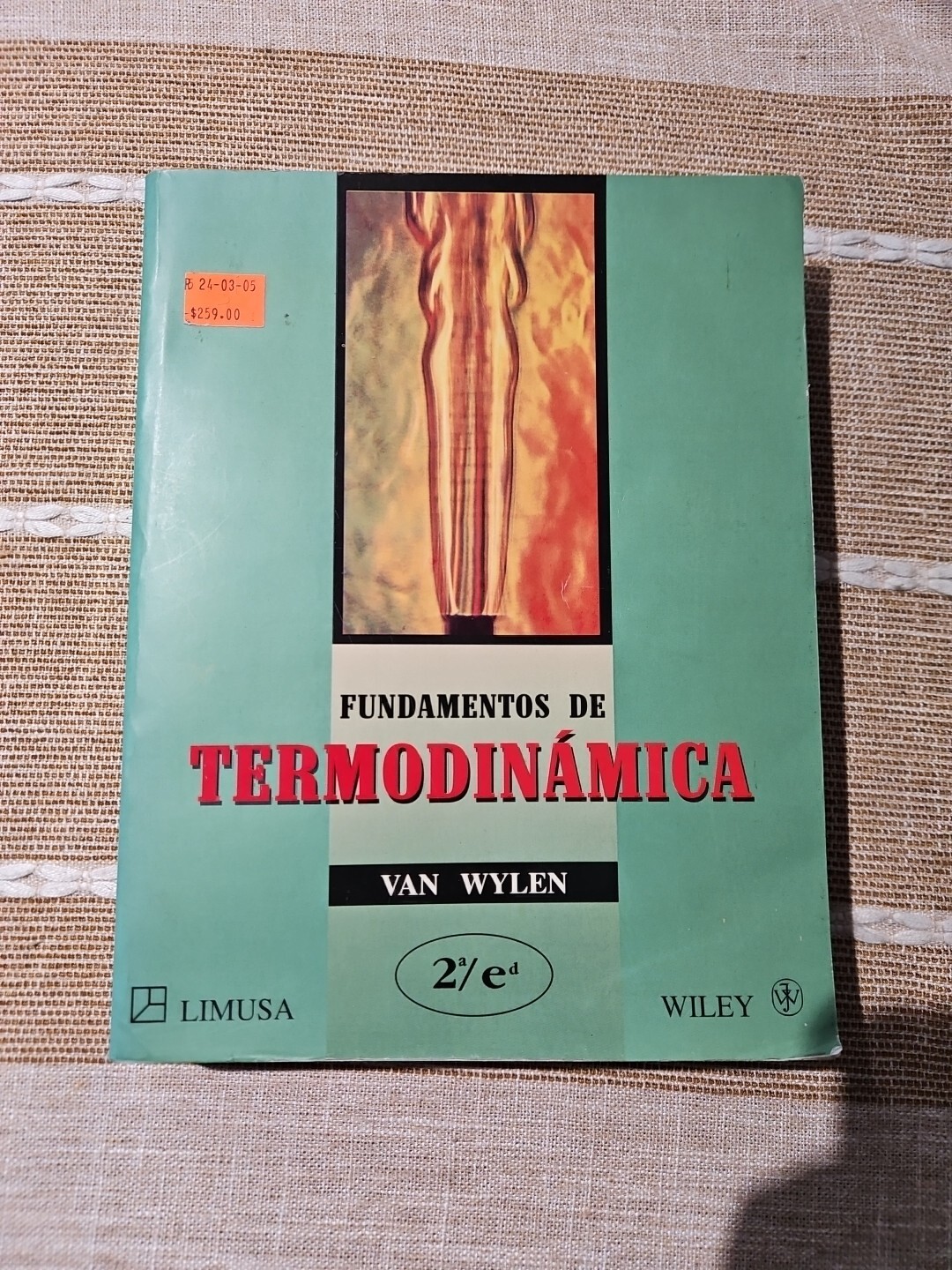 Fundamentos De Termodinamica By Van Wylen 2002 Wiley Hecho En Mexico | eBay