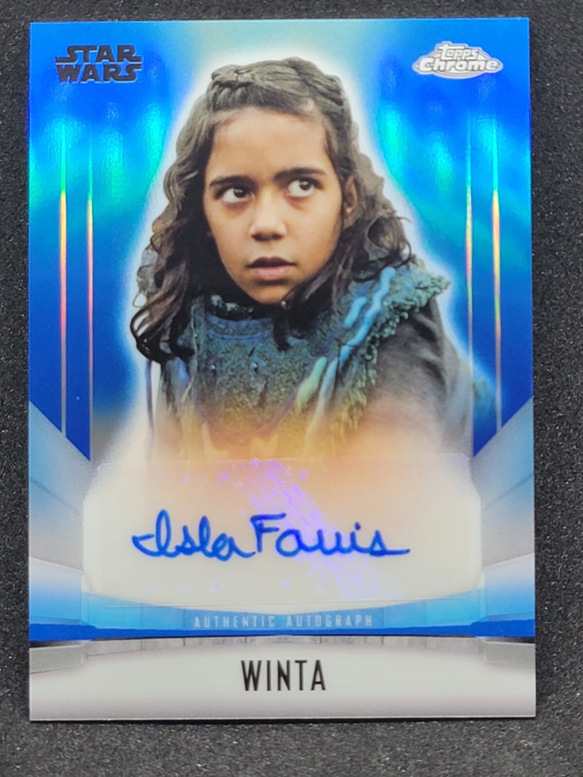 2022 Chrome Star Wars Mandalorian #A-ISF ISLA FARRIS as WINTA Blue Auto ...