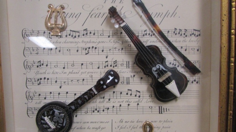 Antique Miniature Musical Instrument Shadow Box | eBay