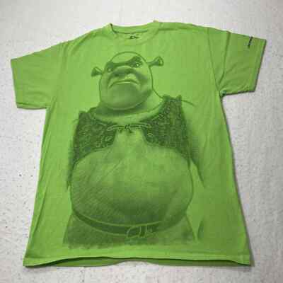Universal Studios Men's Medium Shrek 4-D Green Short Sleeve Graphic T ...