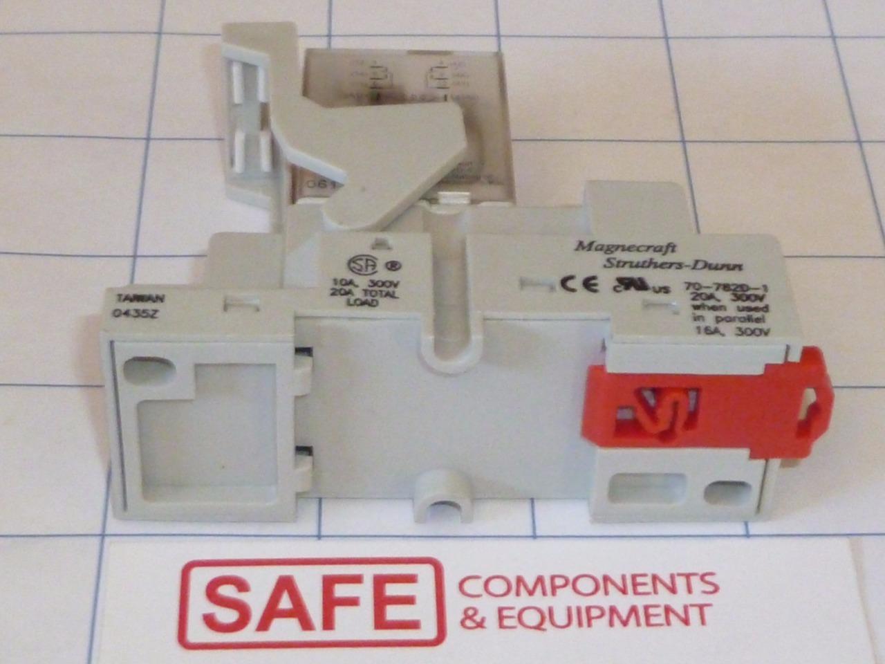 Magnecraft 70-782D-1 Relay Socket w/ Clip DIN-Rail w/ 782XBXC-24A Relay ...