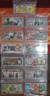 RENCY ART lot of 13 Genuine $2 U.S. Bill HAND-SIGNED by Rency | eBay