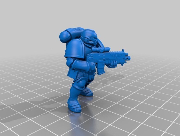 Sigmarines Squad (10) 32mm Resin | 3D Printed Sci-Fi Armored Soldiers ...