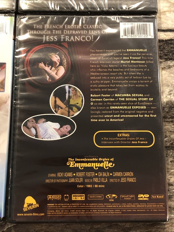 Jess Franco Erotic Thriller Horror DVD Collection Lina Romay Severin ...