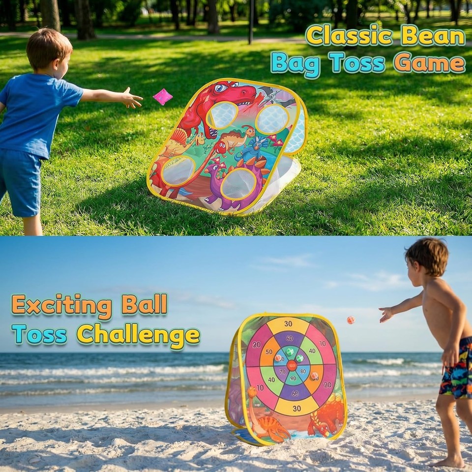 Bean Bag Toss Game for Kids - Cornhole Board Outdoor Toys for Toddlers ...
