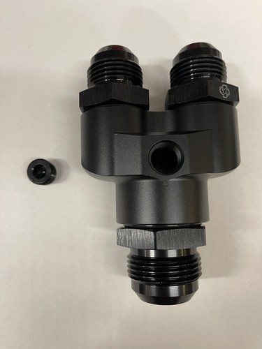 G22 Parallel Y Distribution Block Custom w/ 1/4 NPT Port -16 -12-10-8-6 ...