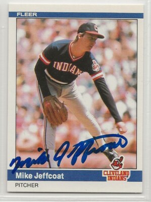 Mike Jeffcoat signed 1984 Fleer baseball card Cleveland Indians ...