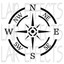 Compass Face STENCIL Nautical/North South East West Travel/Sport - In 3 ...