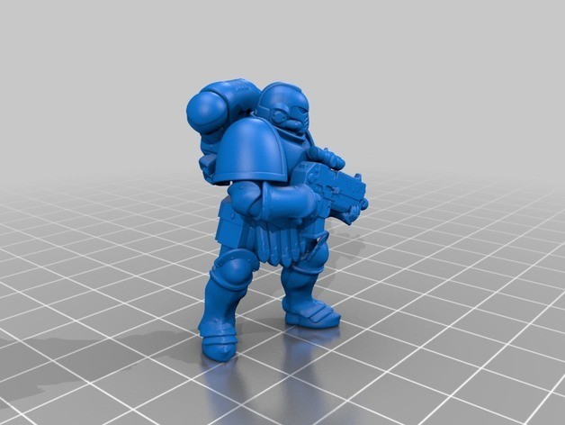 Sigmarines Squad (10) 32mm Resin | 3D Printed Sci-Fi Armored Soldiers ...