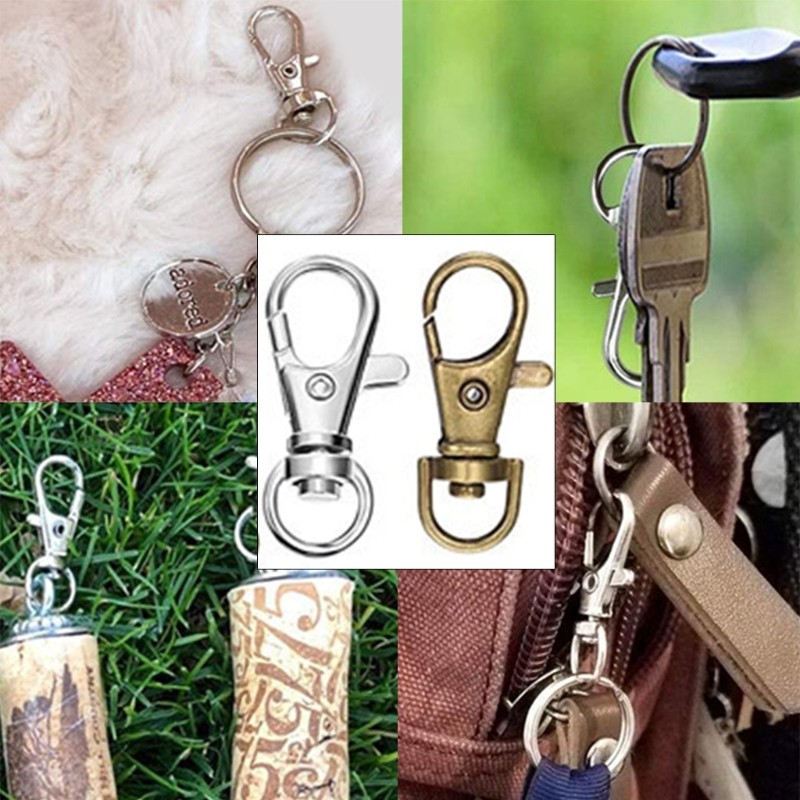 49PCS 0.98Inch/25mm Keychain Hardware for Wristlet Clamp Hardware ...