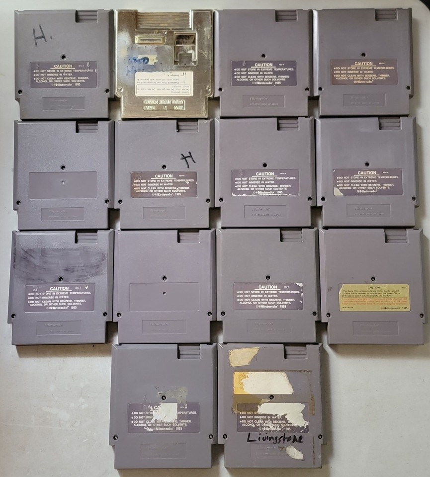 Nintendo NES Lot Of 14 Games Teenage Mutant Ninja Turtles Hogans Alley ...