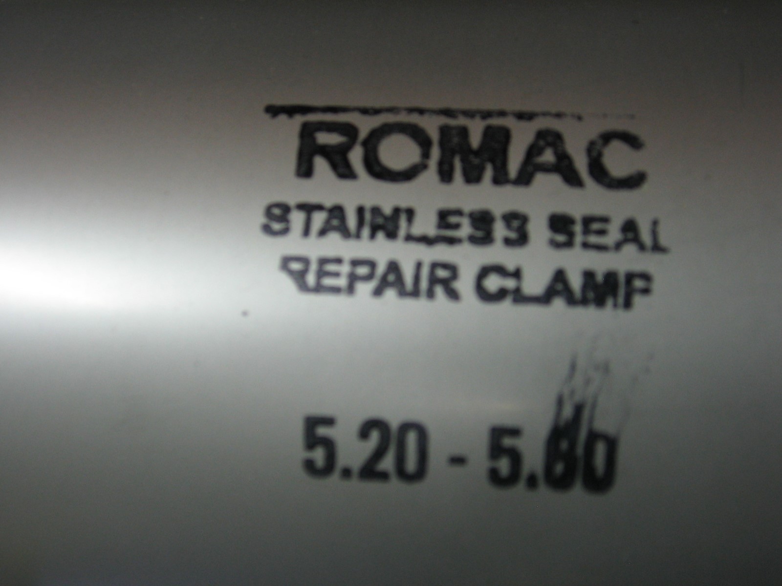 Romac SS1-5.60" x 12" Stainless Steel Pipe Repair Clamp 5.20" x 5.60 ...