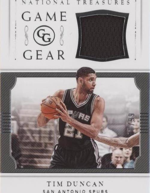 2018-19 Panini National Treasures - Game Gear Tim Duncan #GGR-TD /99 ...