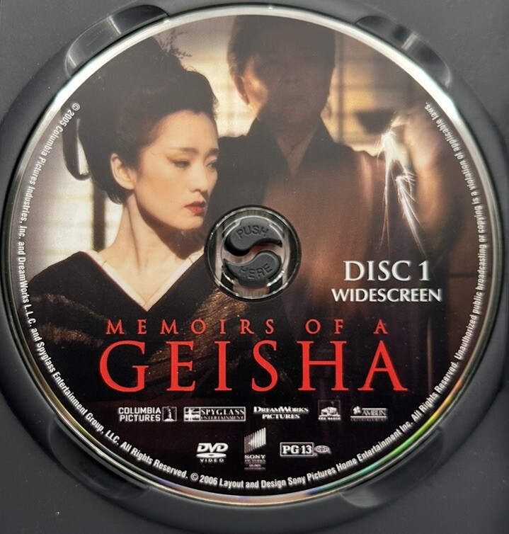 Memoirs Of A Geisha DVD Widescreen Ziyi Zhang Ken Watanabe Great ...