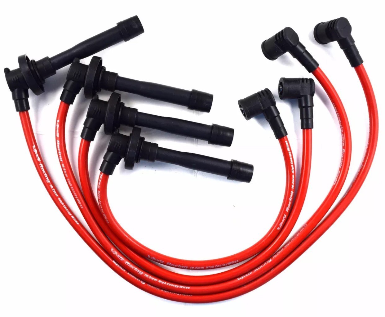 RACING HIGH CONDUCTIVE RED SPARK PLUG WIRES SET FITS 91-99 SENTRA ...