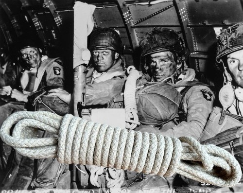 let down rope US Airborne Paratrooper 82 101 normandy | eBay