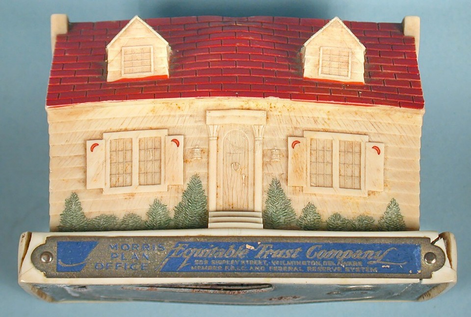 1950s Equitable Trust Co Promo Coin Bank Regional Wilmington DE Figural ...