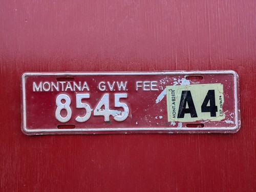1974 Montana license plate GVW Commercial 8545 | eBay