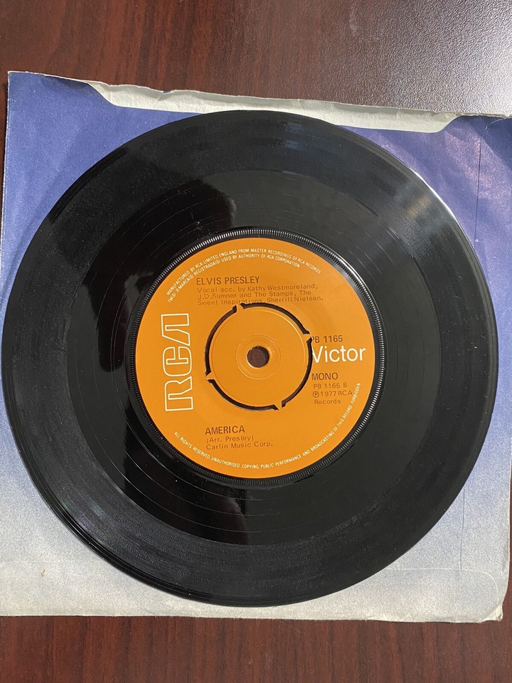 Elvis Presley My Way / America UK PB 1165 1977 UK 7" vinyl single ...