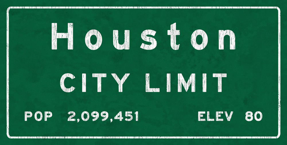 Houston City Limit Metal Sign, Texas, Population, Census, Travel | eBay