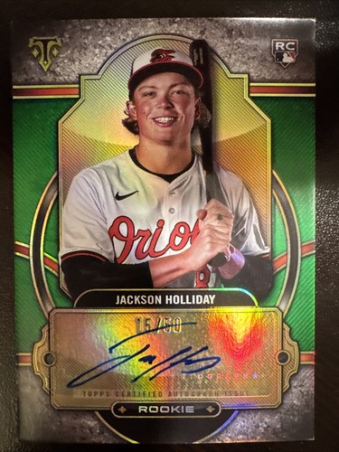 2024 Topps Triple Threads RA-JH / Jackson Holliday AUTO / GREEN / 50 | eBay