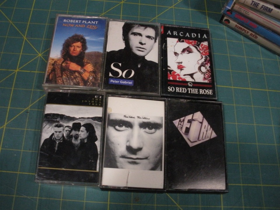 Lot 19 Cassette Tapes Rock 80s The Firm Simply Red Prince Genesis ...