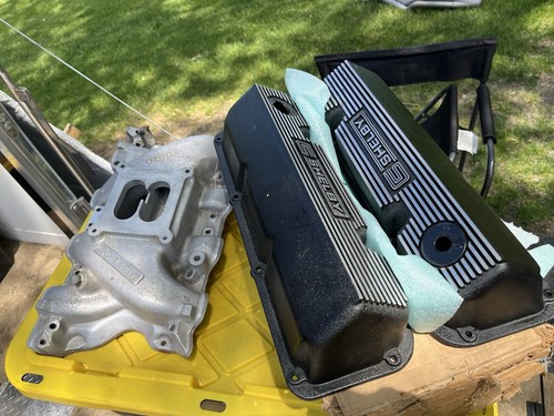 Original CS Shelby 351 Cleveland Boss 302 Valve Covers 351C AND INTAKE ...