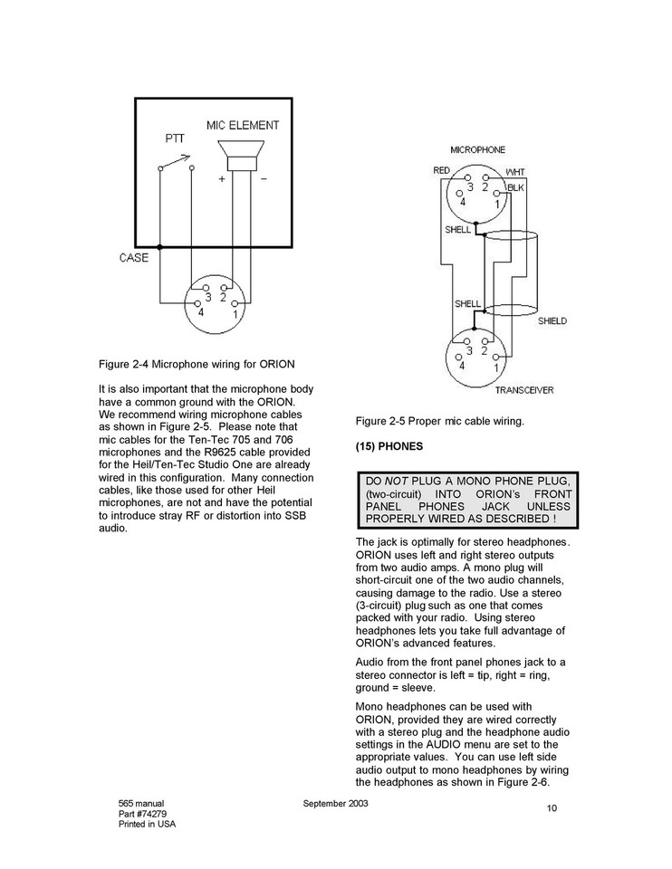 TEN TEC Orion I Model 565 Operators Manual - STEEL WIRE BOUND - TOUGH ...