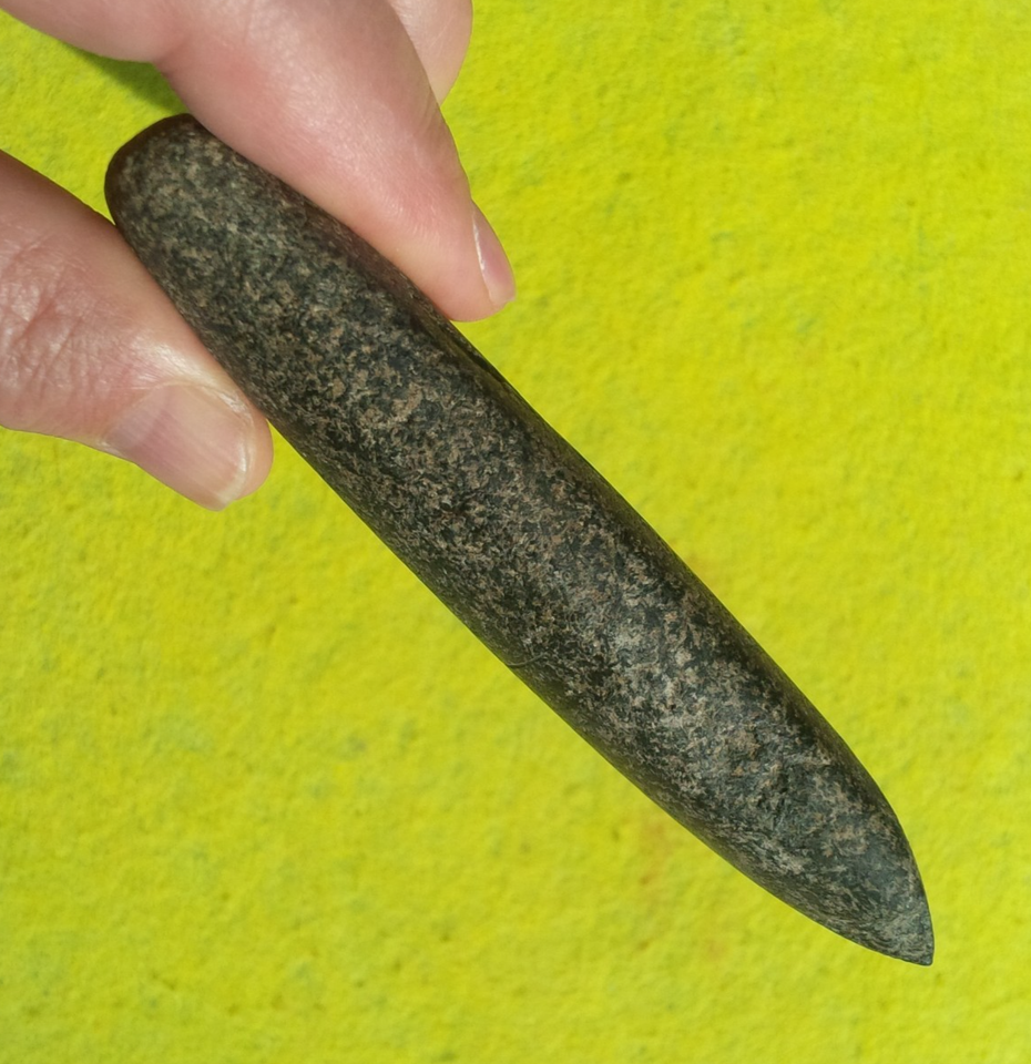 5" SPECKLED GREEN HARDSTONE CELT ARROWHEAD Authentic Indian Artifact STONE AXE | eBay