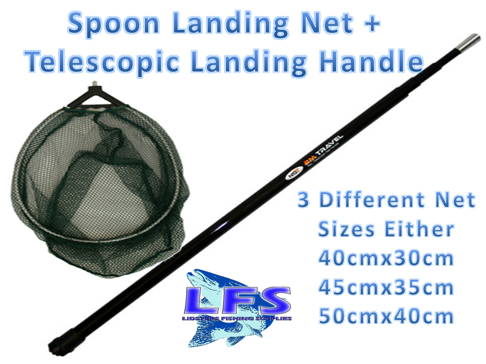 2M Travel Handle + Pan Spoon Landing Net 3 different Spoon Sizes | eBay UK