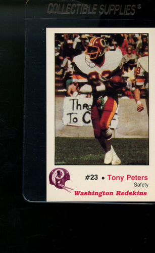 1982 Frito Lay Washington Redskins Police Tony Peters #12 | eBay