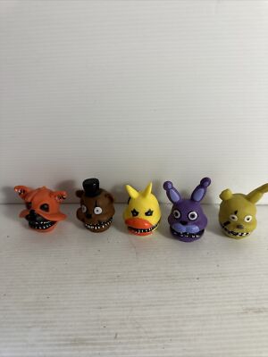 Five Nights At Freddys FNAF Plastic Vinyl Finger Puppets Lot Of 5 ...