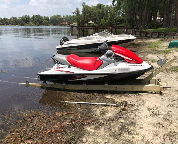 Boat Ramp Kit Jet Ski Wave Runner Shore Dock Lift Roller Wheel Set 1200 ...