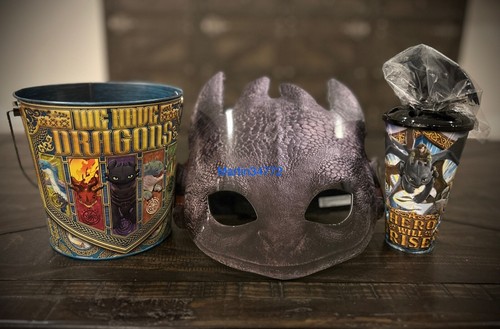 2025 How To Train Your Dragon Mini Popcorn Bucket Cup Topper Mask ...