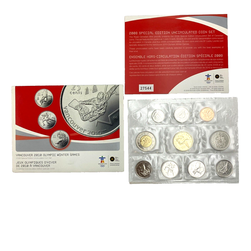 2008 Special Ed. Uncirculated Coin Set - Vancouver 2010 Olympic Winter ...