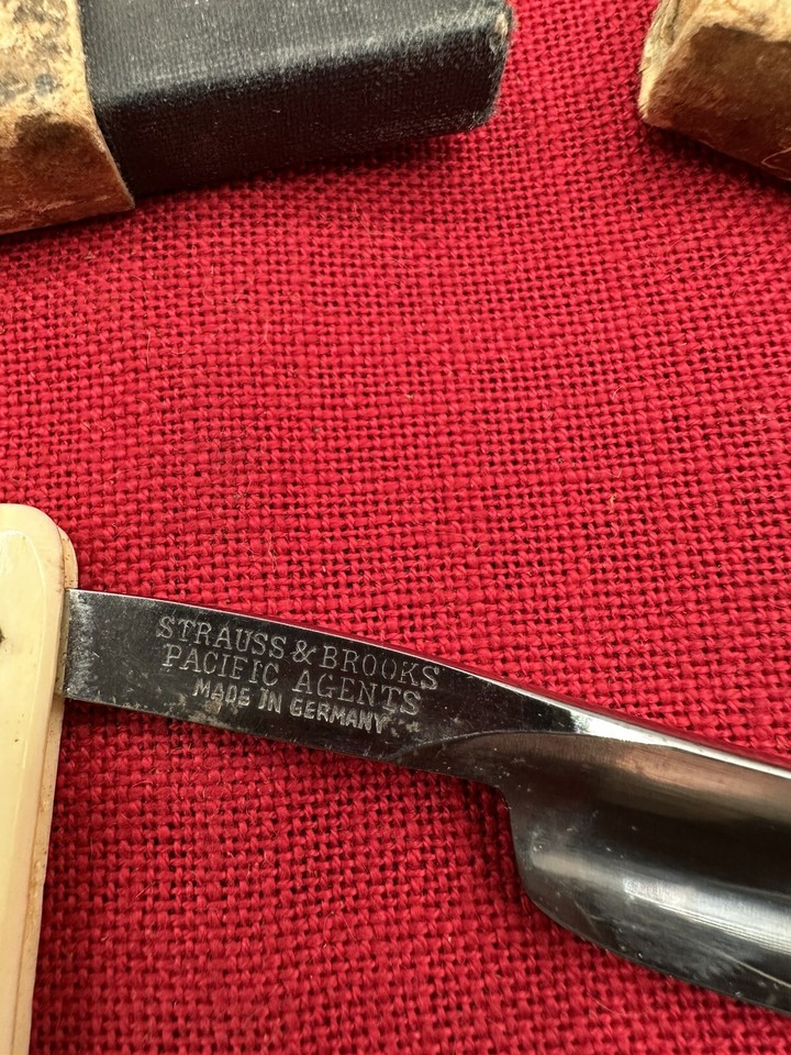 Vintage Strauss & Brooks Meteor Razor Works Solinger Germany Straight ...
