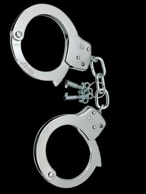 Fury Heavy Duty Real Chain-Linked Handcuffs & Keys M100 Cuffs, Nickel ...